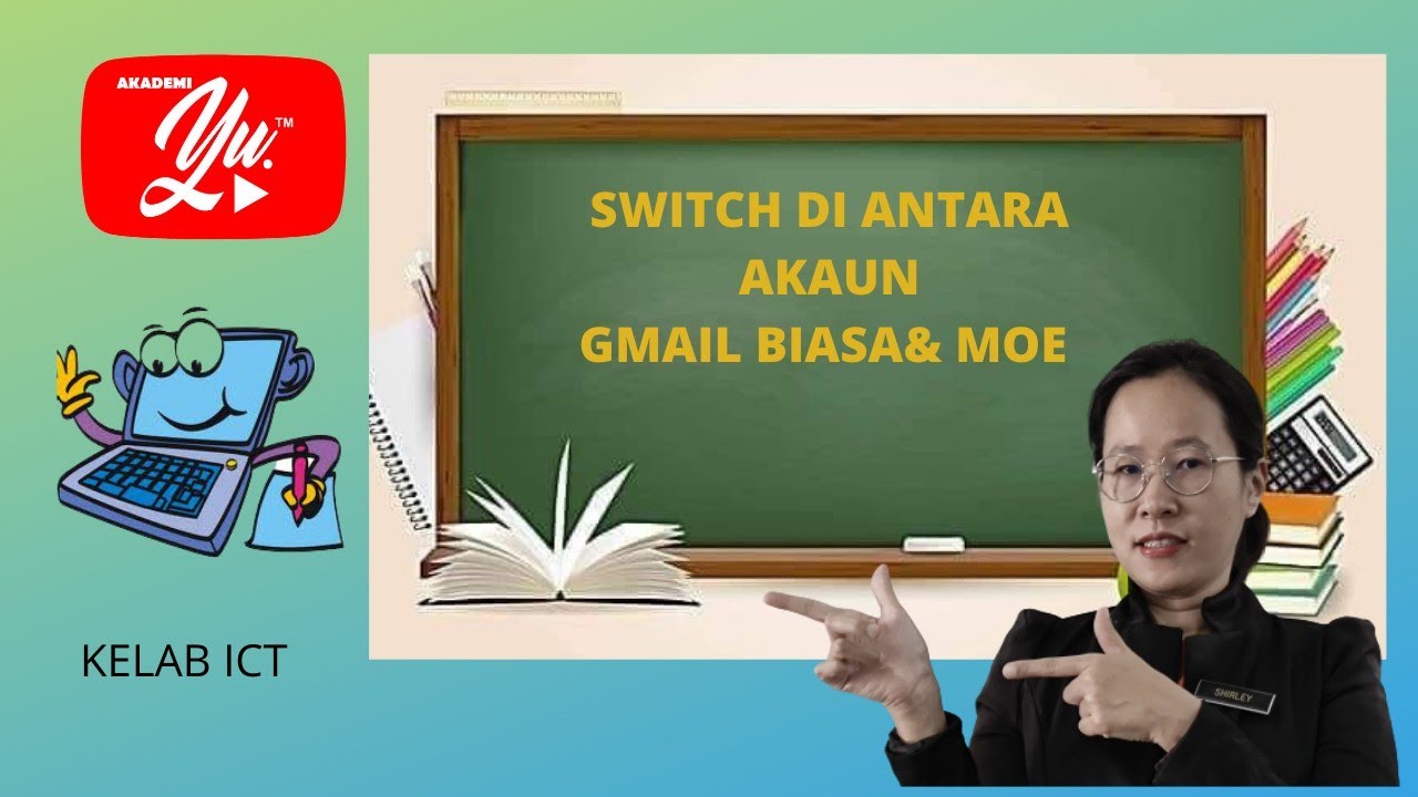 Cara 'switch between' personal gmail dan moe account - YouTube