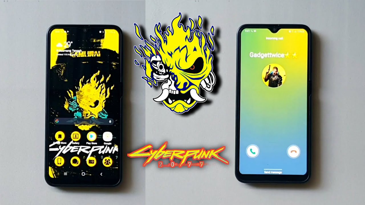 Samsung A20 Cyberpunk 2077 Incoming calls & Bootanimation - YouTube