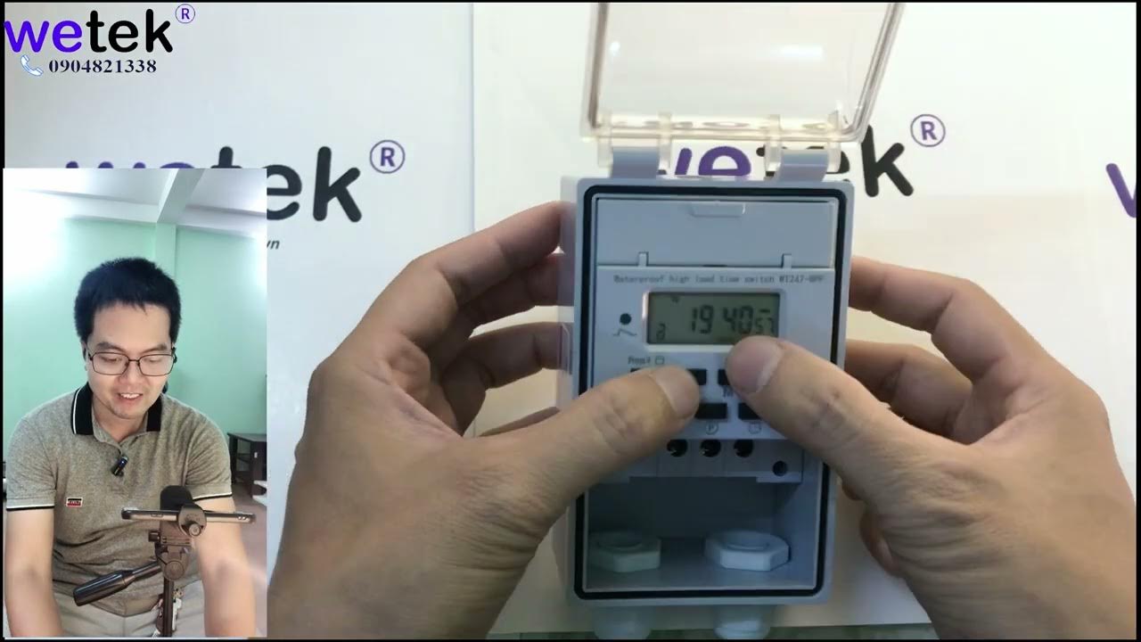 Timer hẹn giờ kiểu chống nước WT247-WPF. Vỏ chống nước rất kín. - YouTube