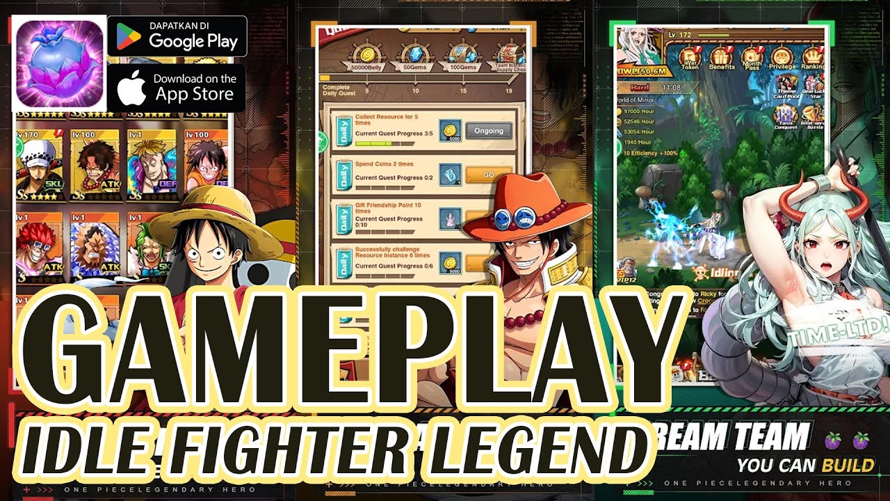 ONE PIECE IDLE FIGHTER LEGEND GAMEPLAY - ONE PIECE GAME 2023 | GACHAMAN ...