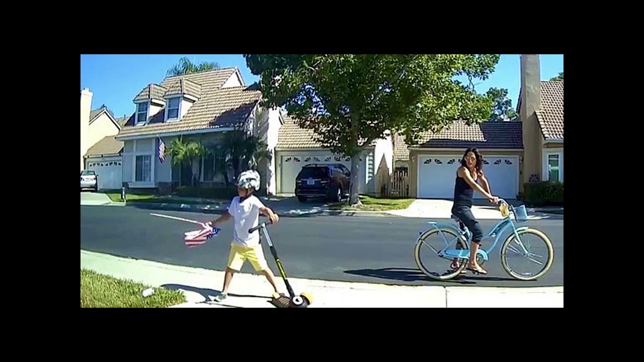 Viral video showing young boy pulling up an American flag from a lawn ...