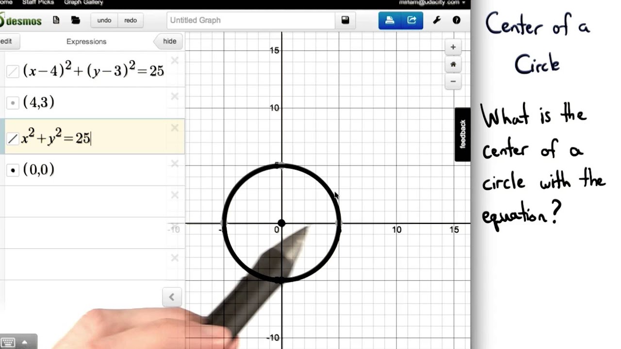 Center of a Circle - Visualizing Algebra - YouTube