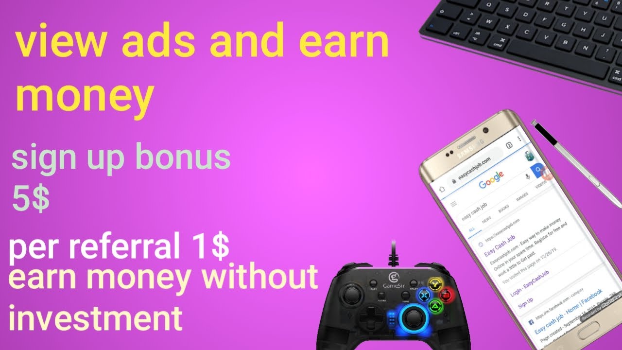 Make money online/view ads earn money - YouTube