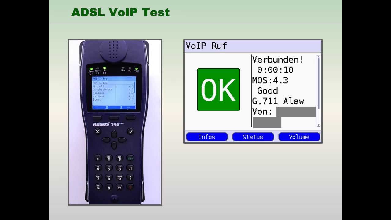 Präsentation-Argus-145-plus-Tester-ADSL-VoIP-Test-Anruf-Konfiguration ...