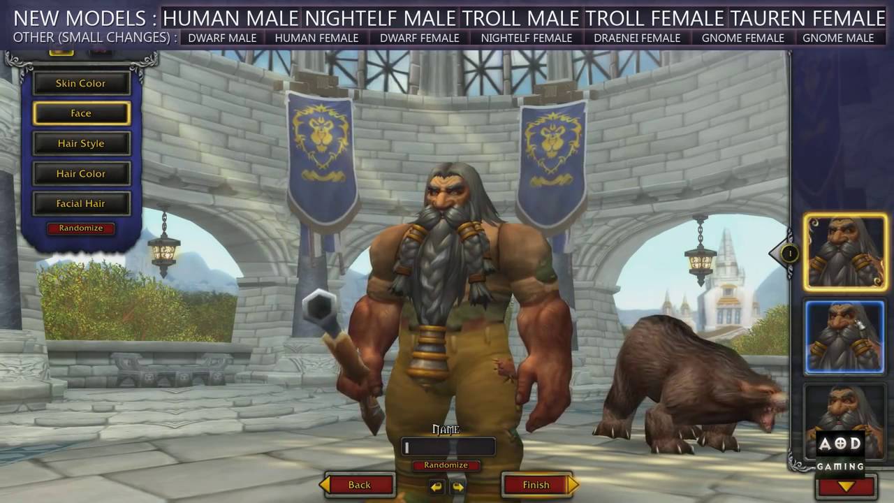 World of Warcraft WoD Beta New Race Models Aug20 ( Male Human / Night ...