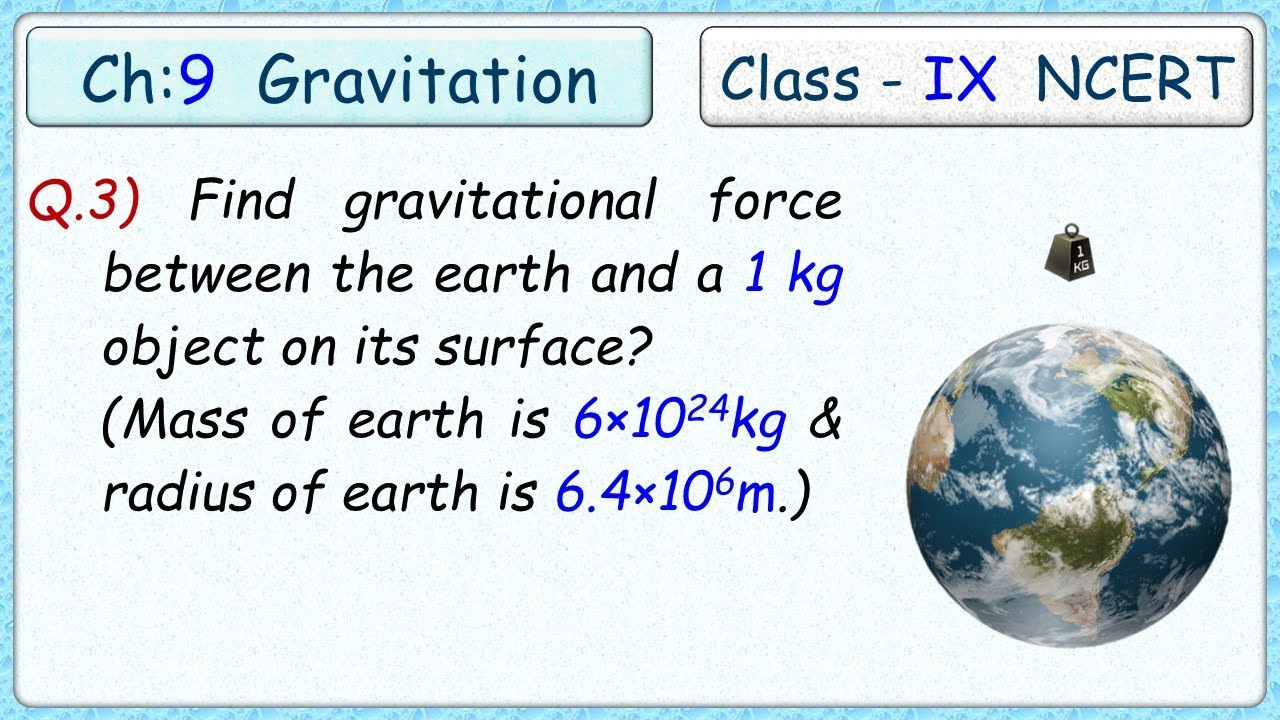 Pg-111 Q.3) What is the magnitude of gravitational force between earth ...