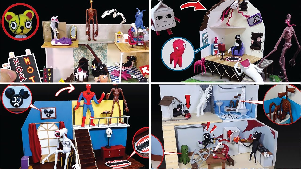 Making All Trevor Henderson Creatures - Horror House Dioramas with ...