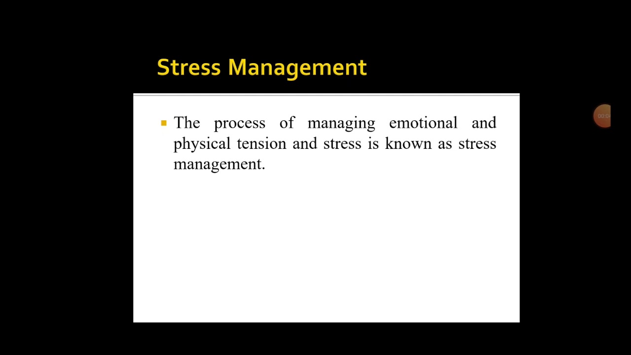 Stress Management- Module 2 - YouTube