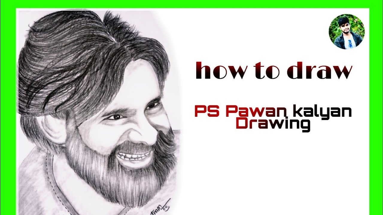 power star Pawan Kalyan drawing realistic look #trending - YouTube
