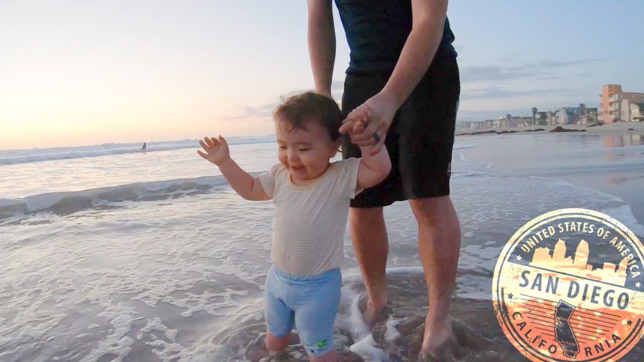 Adorable Baby Discovers the Ocean! - San Diego, CA ☀️🌴 - YouTube