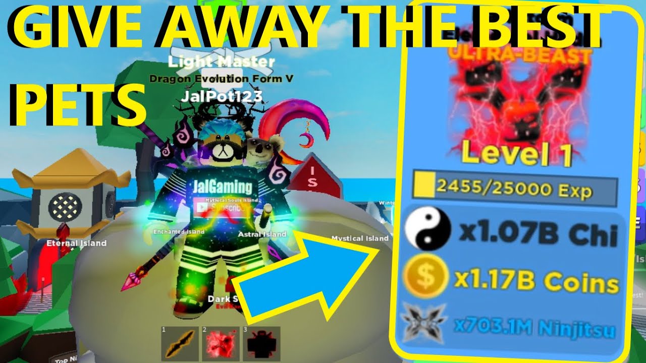 Giving Free Ultra Beast Pets!! Max Lvl 200 Pets!! - Roblox Ninja ...