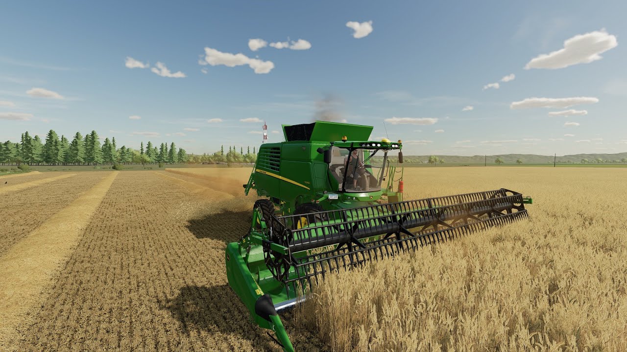 FS 22 The Western Wilds * 42 * John Deere T670i Harvesting Wheat, Pig ...