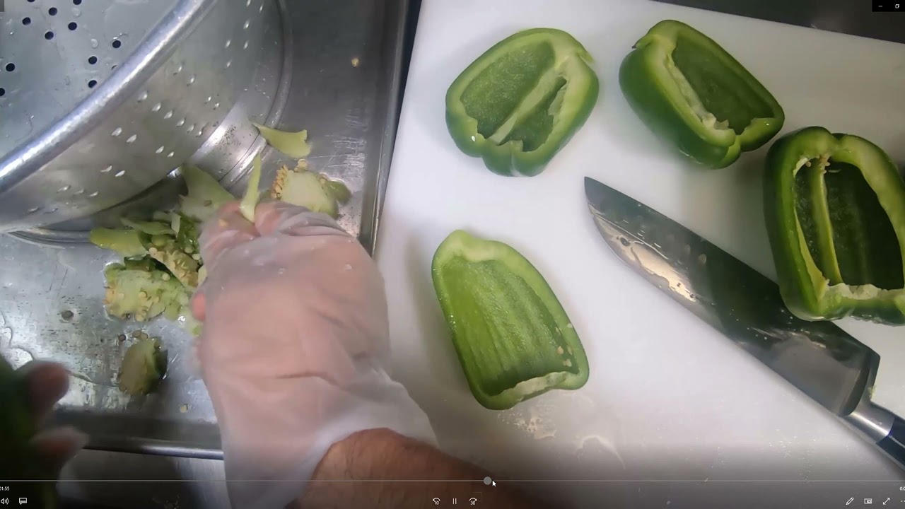 How to Prep Green Peppers - YouTube