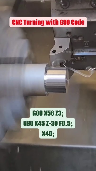CNC TURNING, CNC PROGRAMMING, G90 Cycle - YouTube