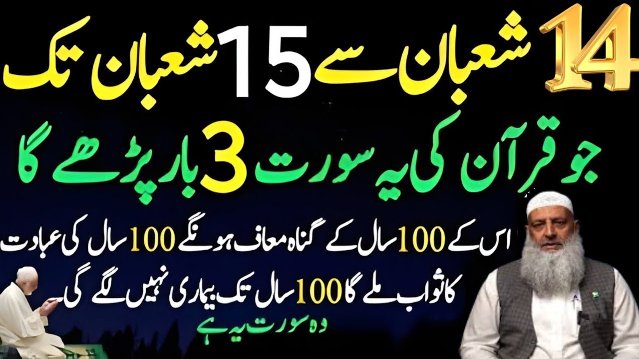 14 Shaban Se 15 Shaban Tak Ka Khas Wazifa | Shab-e-Barat 2026 | Dr ...