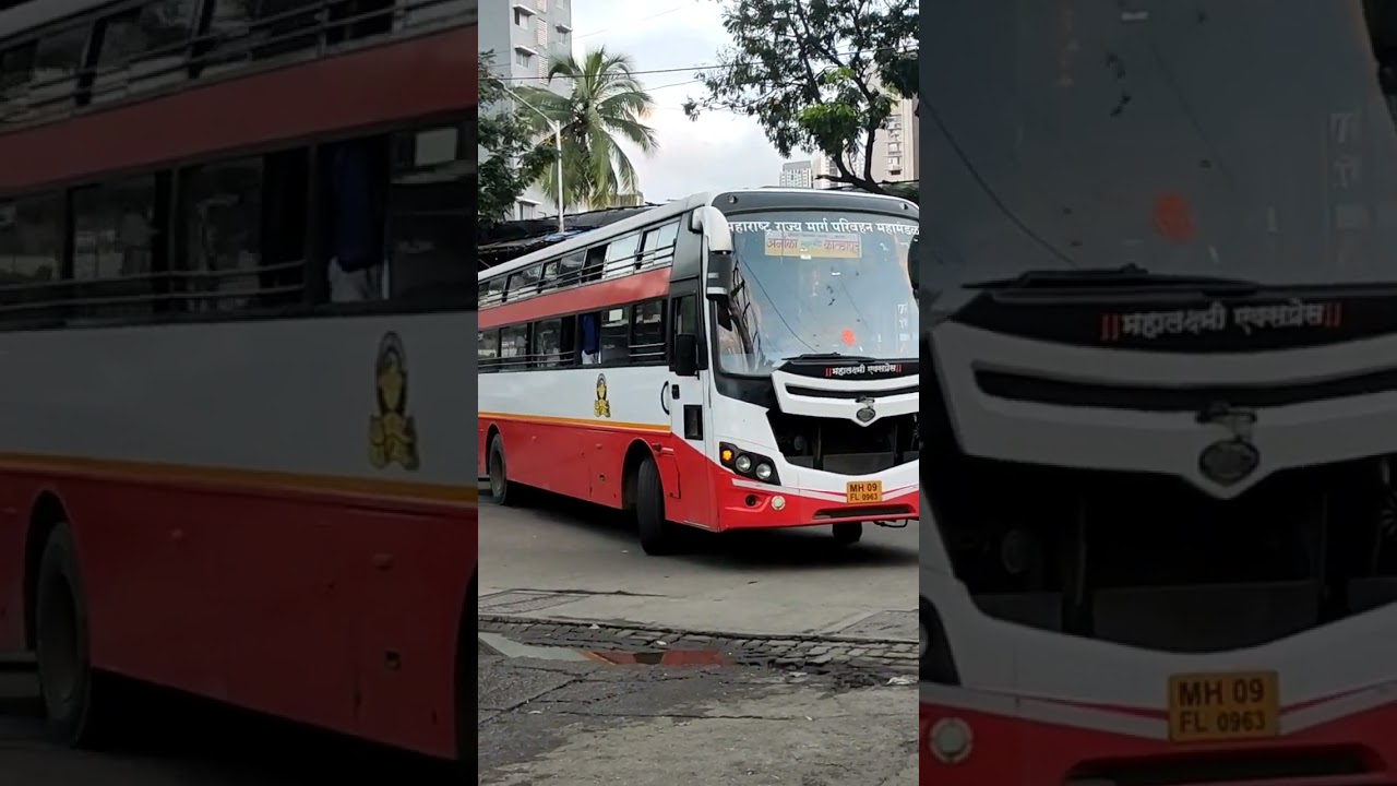 MSRTC Sleeper Seater Bus Arnala - Kolhapur Route #shorts #msrtc #bus ...