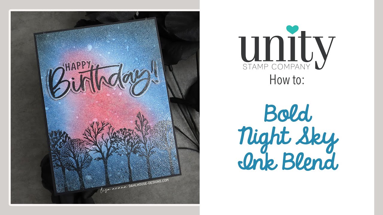 Bold Night Sky with Just Ink & Stamps! - YouTube