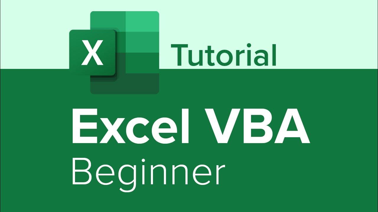 Excel VBA Beginner Tutorial - YouTube