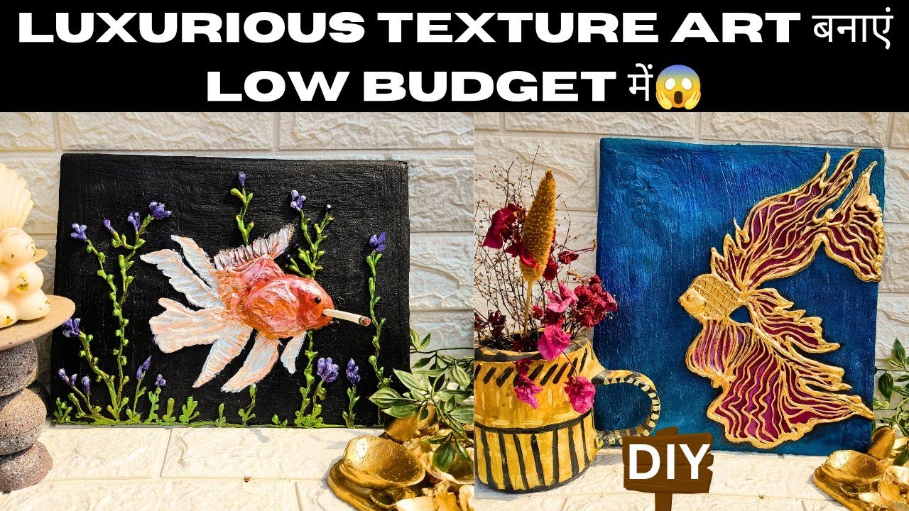 DIY Fish Textured Art 😱 | DIY Beautiful Fish Wall Hanging Using ...
