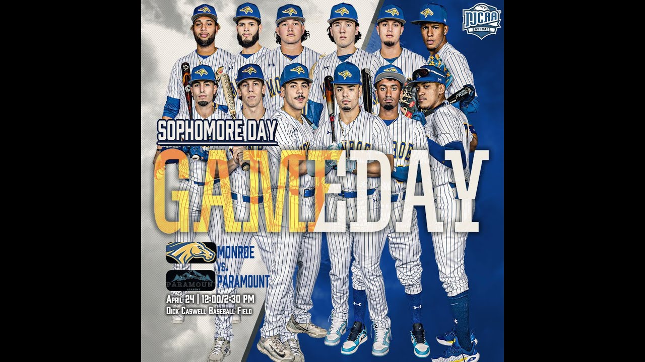 Sophomore Day: Monroe Mustangs Baseball vs. Paramount Academy - Game 1 ...