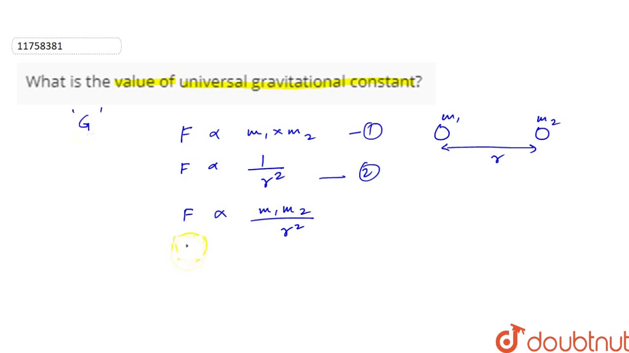 Universal Gravitational Constant