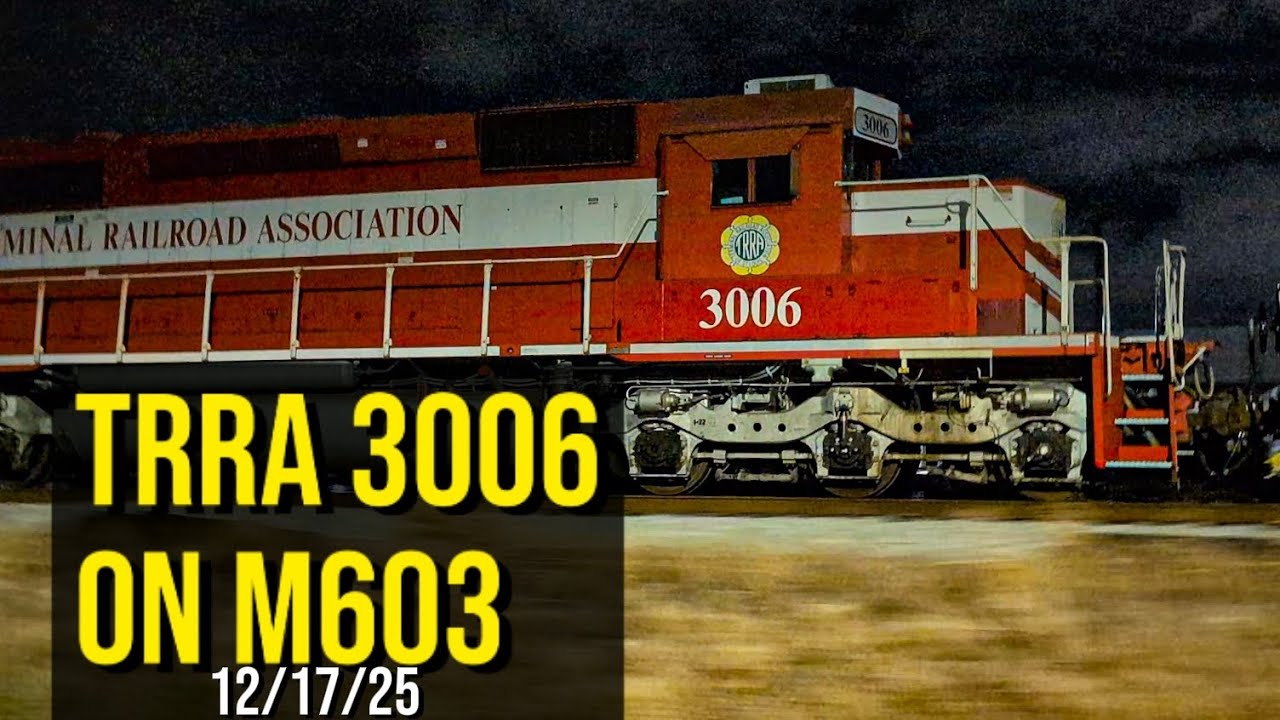 Chasing M603 w/ TRRA 3006 Trailing Through Lakeland, Florida 12/17/25 ...