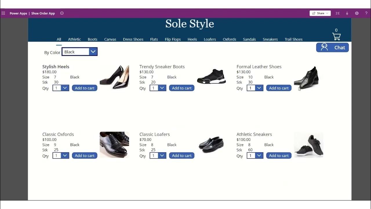 Microsoft Power up Program Final App challenge Shopping Cart - YouTube