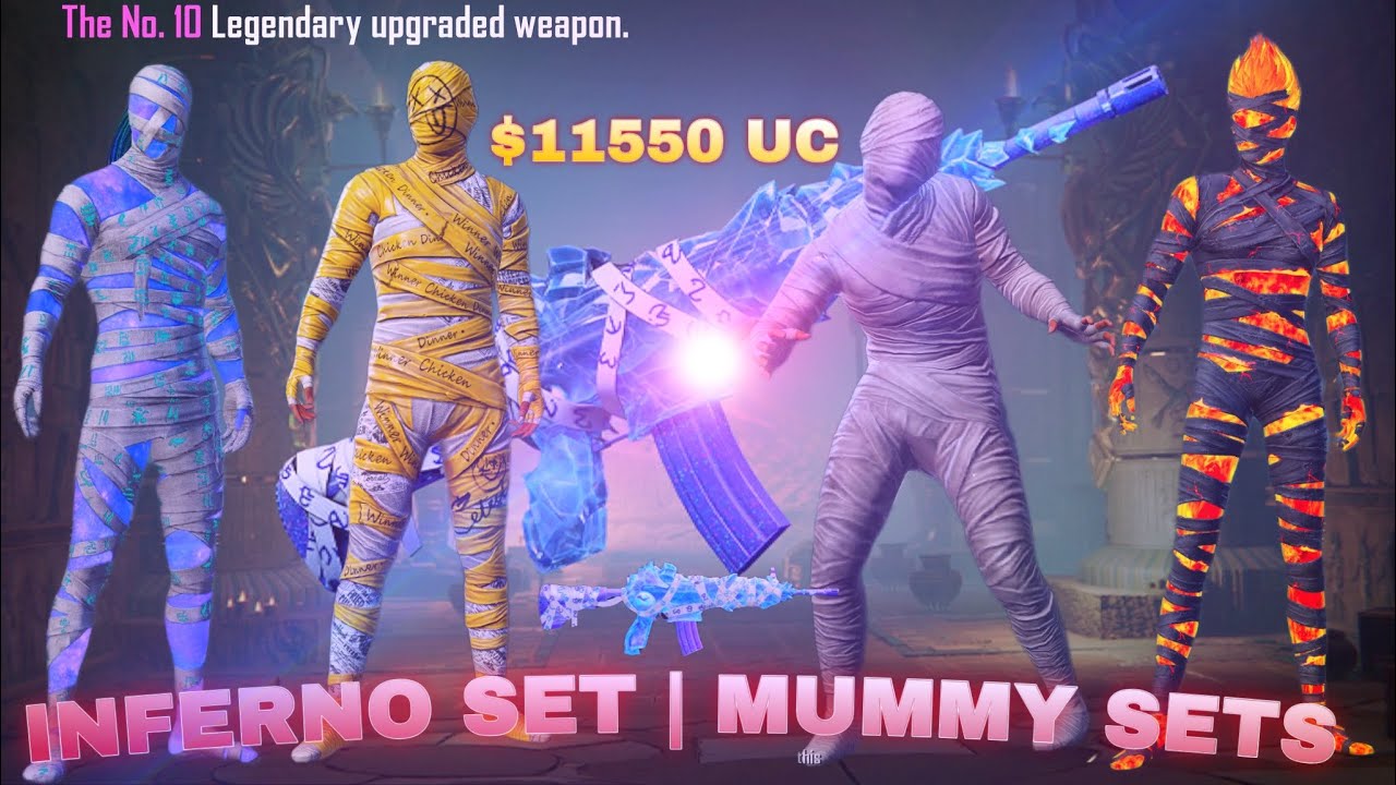 😱NEW MUMMY M4 GLACIER ULTIMATE | INFERNO MUMMY SET CRATE OPENING | PUBG ...