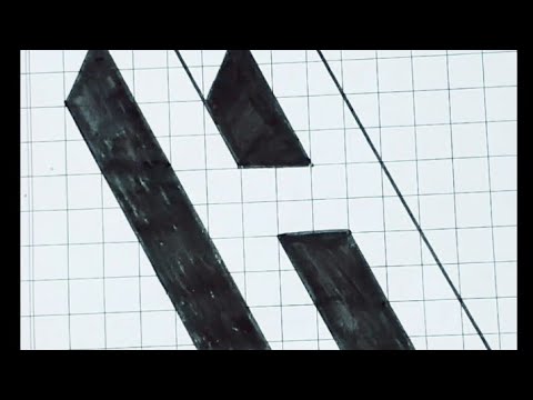 How to draw a 3D alphabet H figure step by step tutorial for beginners ...