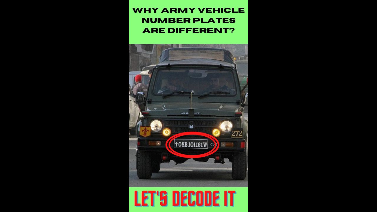 Meaning of Indian Army Vehicle's Number Plate😮 | Let's Decode the ...