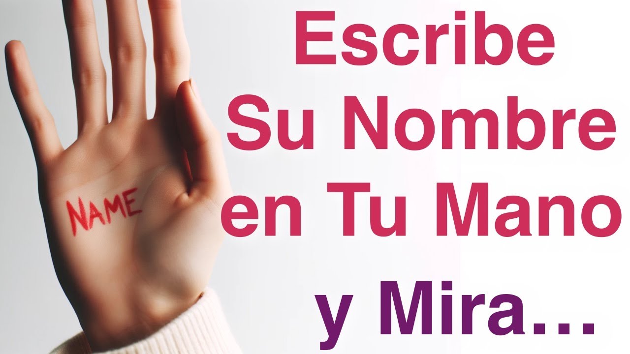 ESCRIBE SU NOMBRE en TU MANO y MIRA LO que PASA… 💗 ES DEMASIADO FUERTE ...
