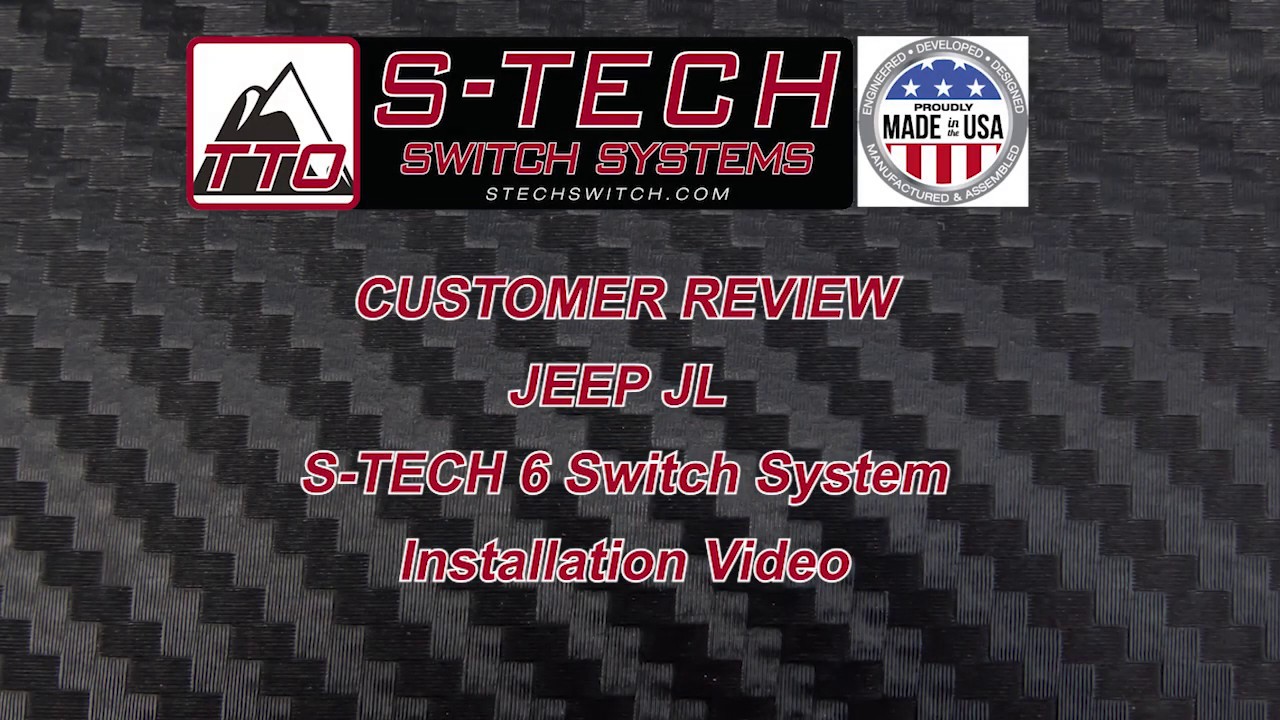 S-TECH Switch Jeep JL 6 Switch Install SHORT - YouTube