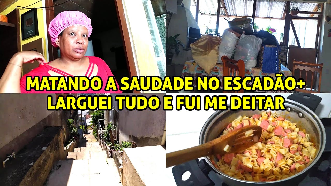 Matei a saudade no escadão + Depois larguei tudo pra lá e fui me deitar ...