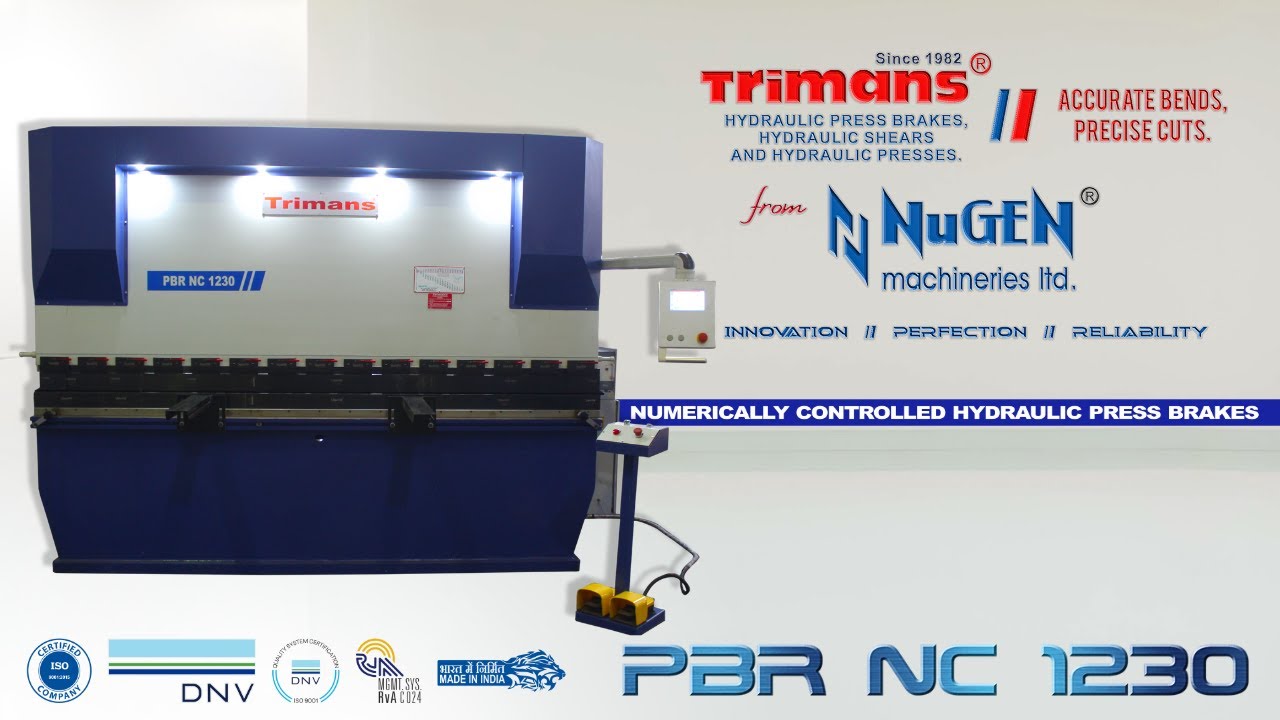 Trimans PBR NC 1230 | 125 MT NC Hydraulic Press Brake | mfg. by NuGEN ...