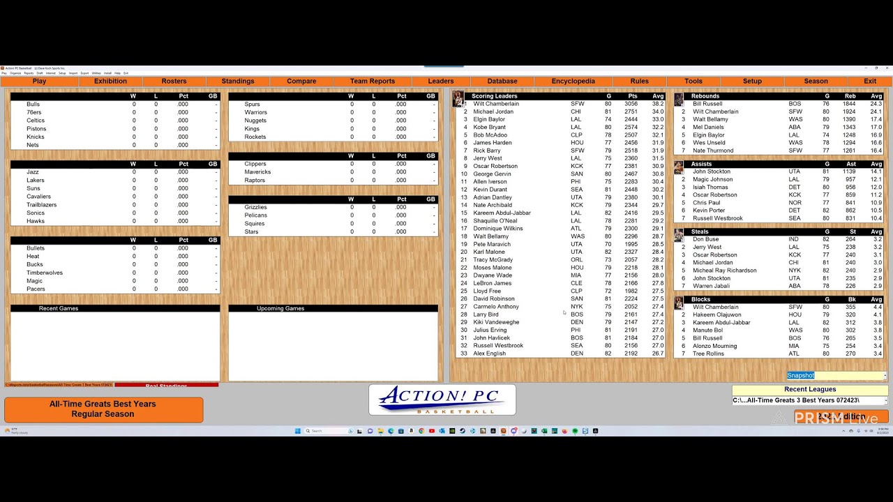 Action PC Baseball MLB Greats test game - YouTube