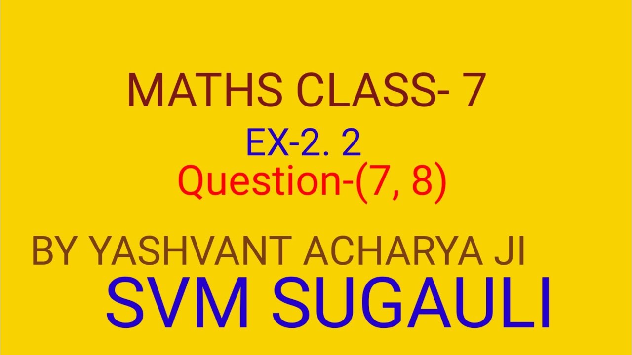 MATHS CLASS 7 YouTube maths-class-7-youtube