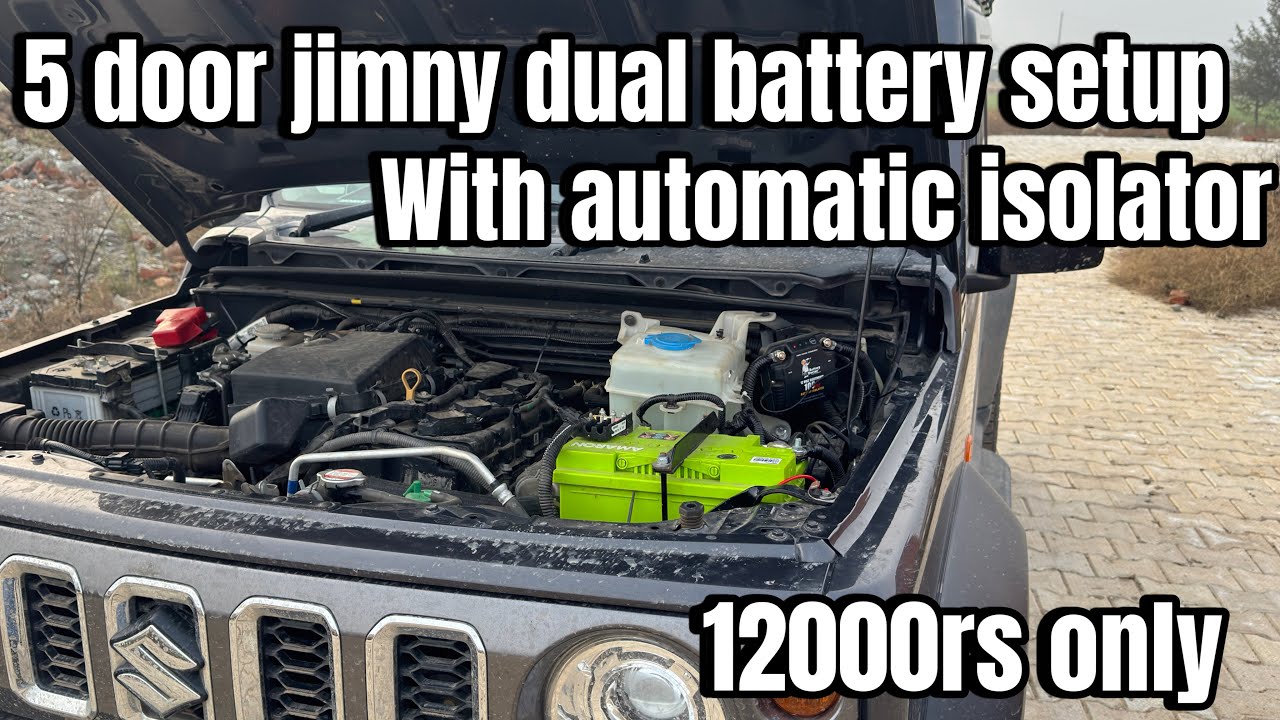 DIY 5 Door Jimny Dual Battery Setup in Engine Bay with Automatic ...