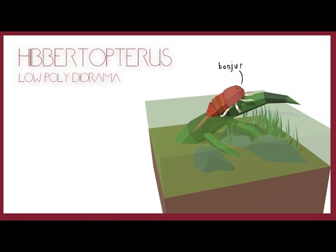 Hibbertopterus Diorama - Low Poly Blender Paleoart - YouTube