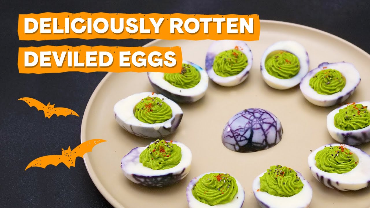 Deliciously Rotten Deviled Eggs Made for Halloween🥚🎃 - YouTube