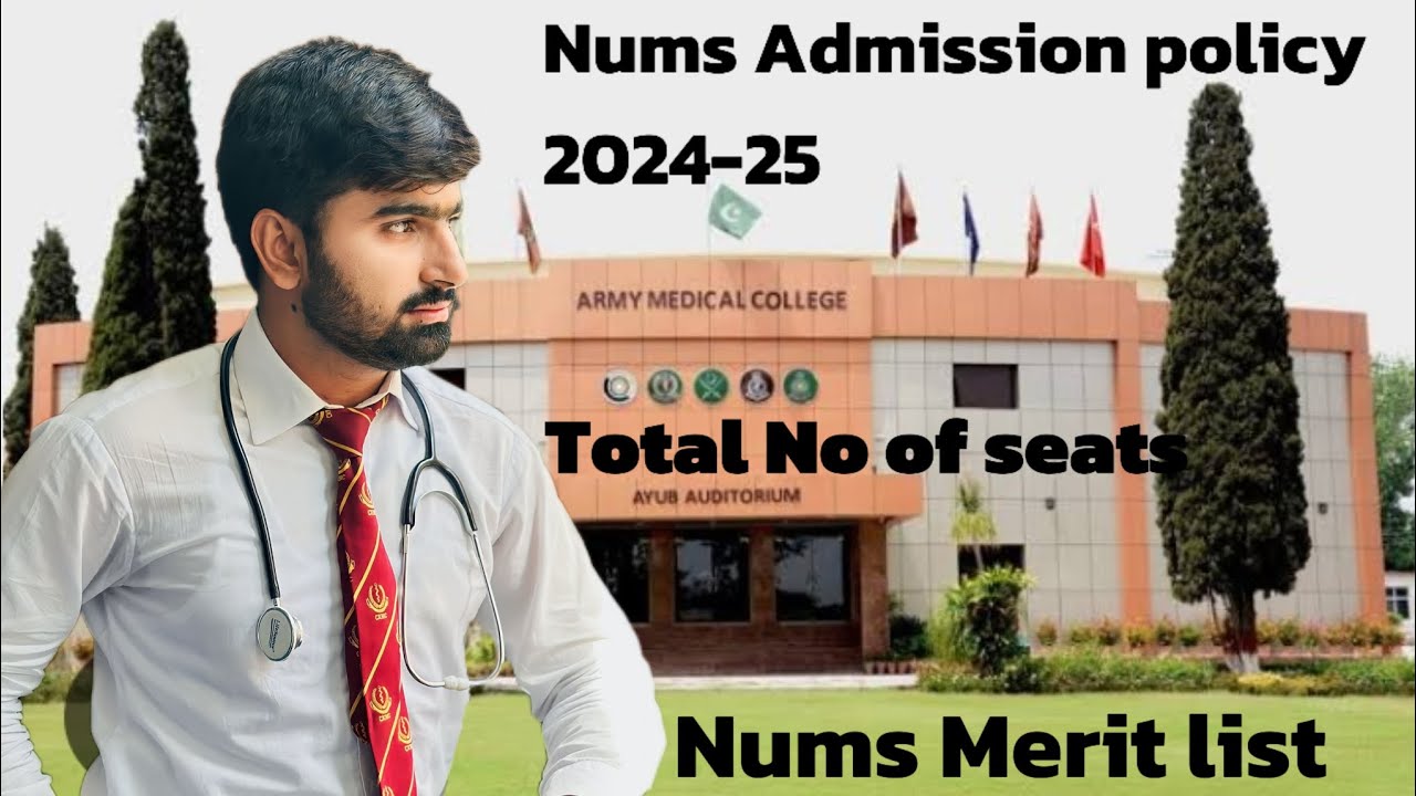 Total Number of seats in nums medical colleges, Nums merit list, Nums ...