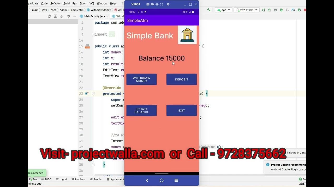 Atm Management System project with Source Code | Projectwalla | Android ...