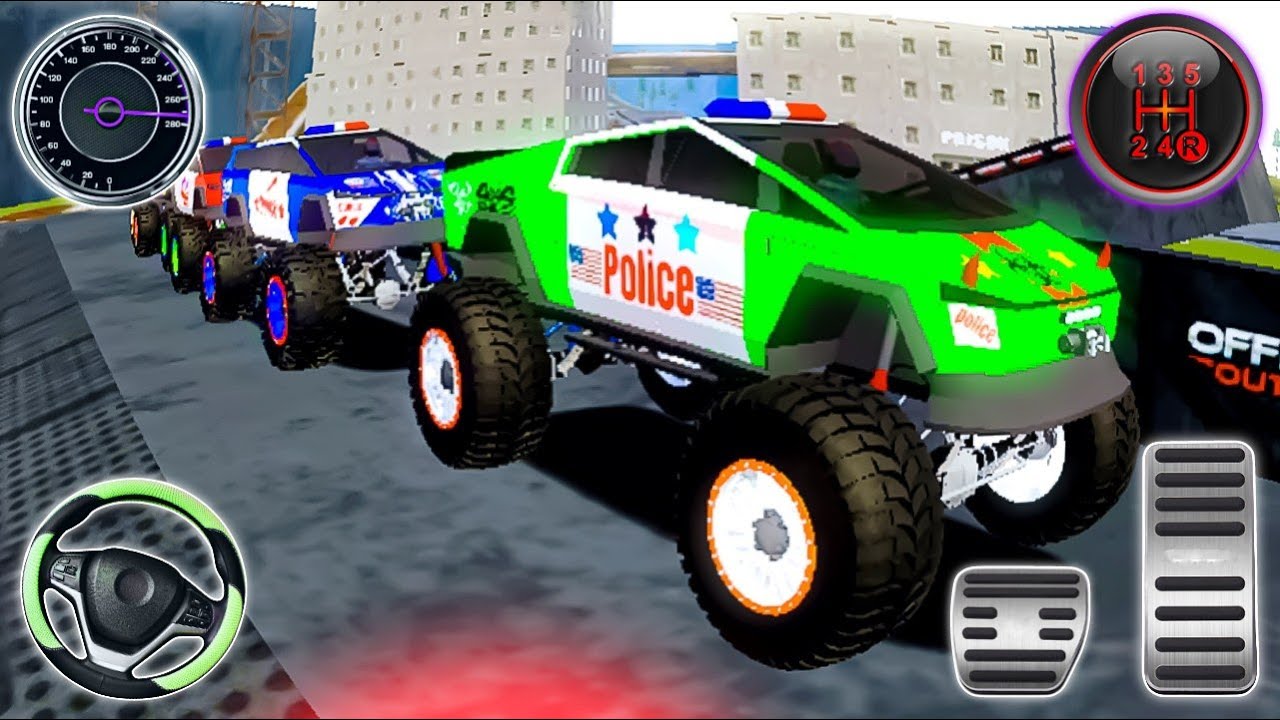 Extreme US Police Car - Offroad 4x4 Dirt Police Saiber Car Stunts ...