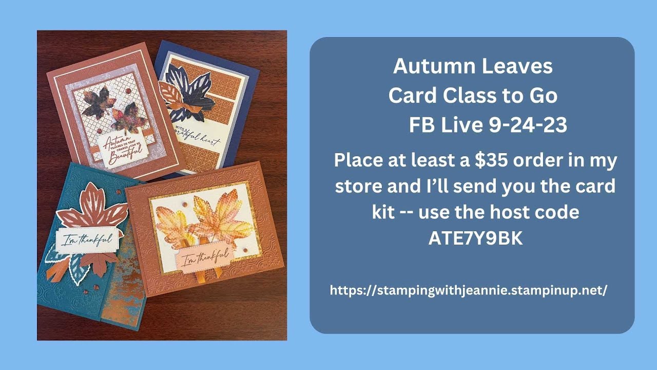 Autumn Leaves Card Class - YouTube
