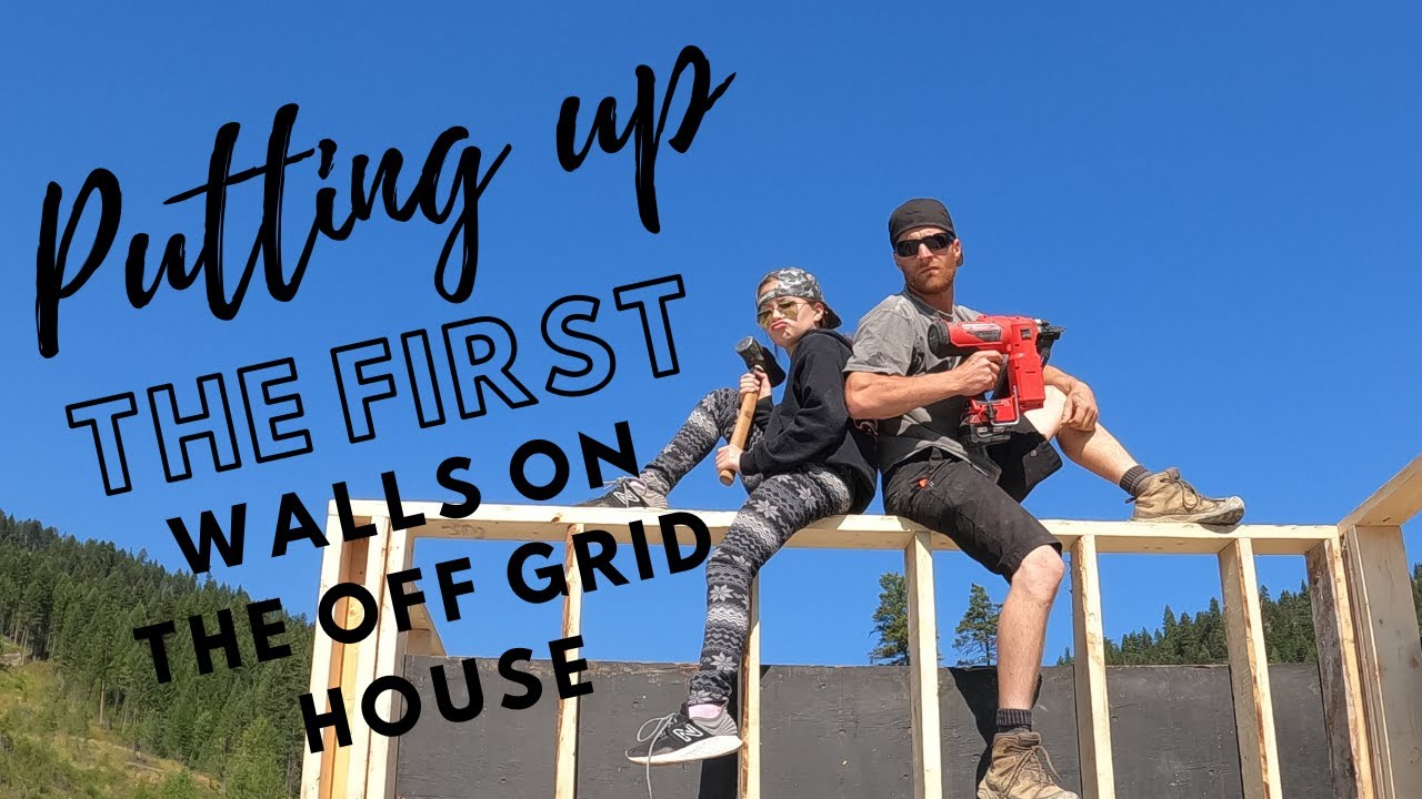 Building our first walls I OFF GRID I Homestead - YouTube