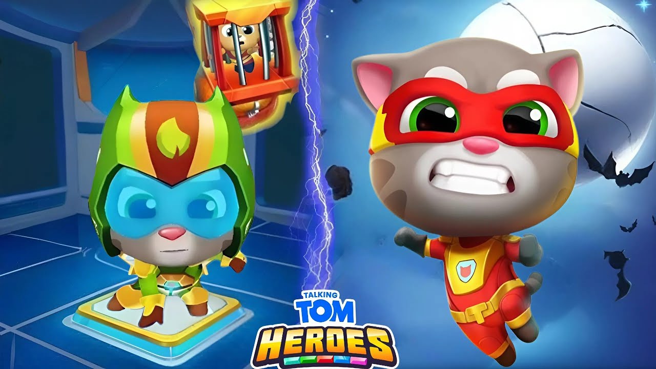 Talking Tom Hero Dash 2020 Version : Hero Tom X Power Tom Save The All ...