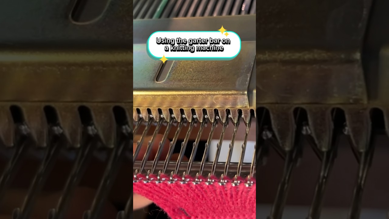 Using a garter bar on the knitting machine! Flatbed vintage machine!🧶 ...