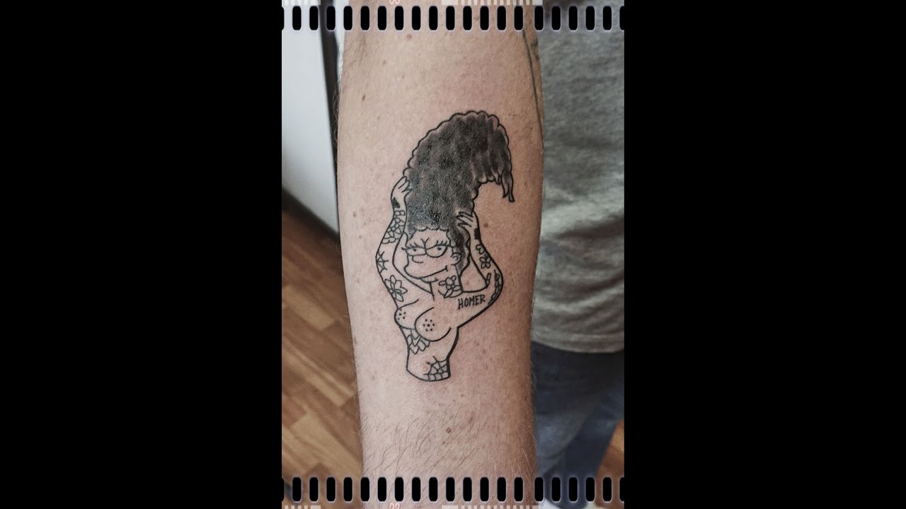 Marge Simpson - Tattoo Time Lapse - YouTube