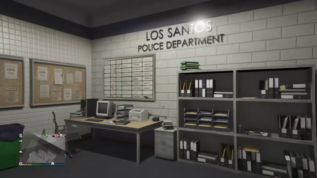 Gta5 online inside mission row Police station - YouTube