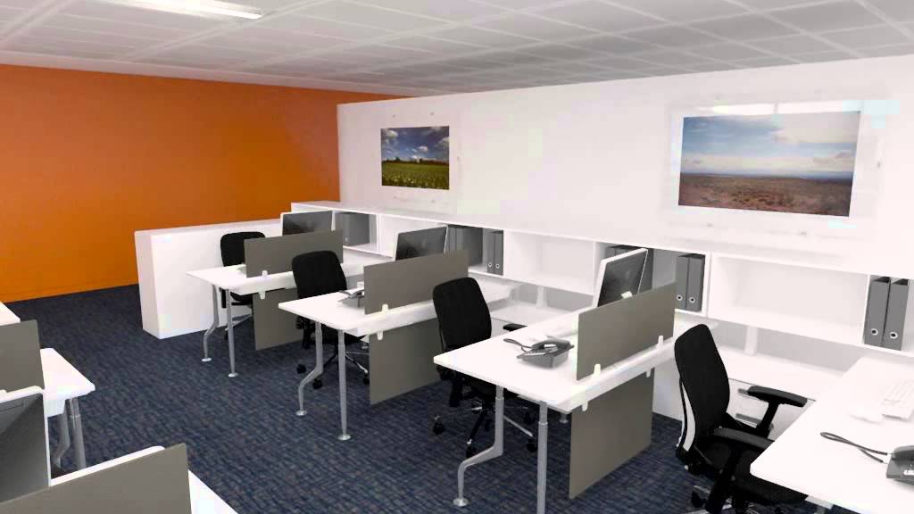 CGI Office Design Walkthrough - YouTube