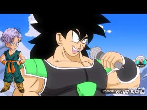 Kid trunks reacts to Broly vs Vegeta and goku rap battle - YouTube